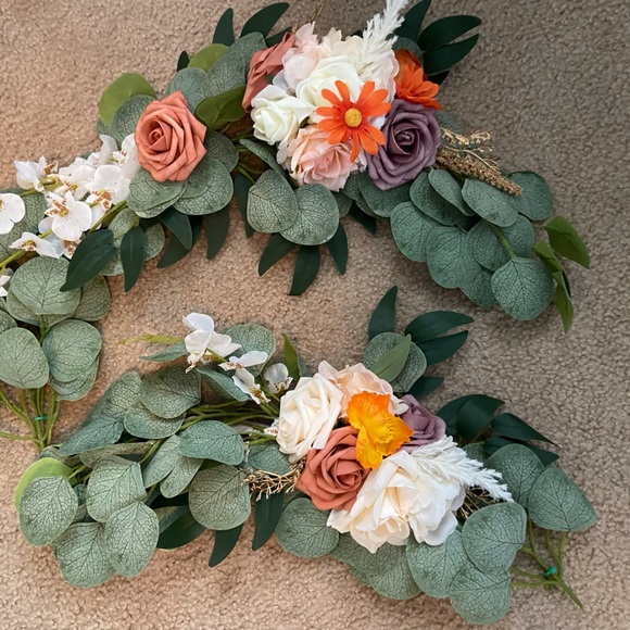 Accents | 2 Piece Terracotta Burnt Orange Willow Eucalyptus Champagne ...